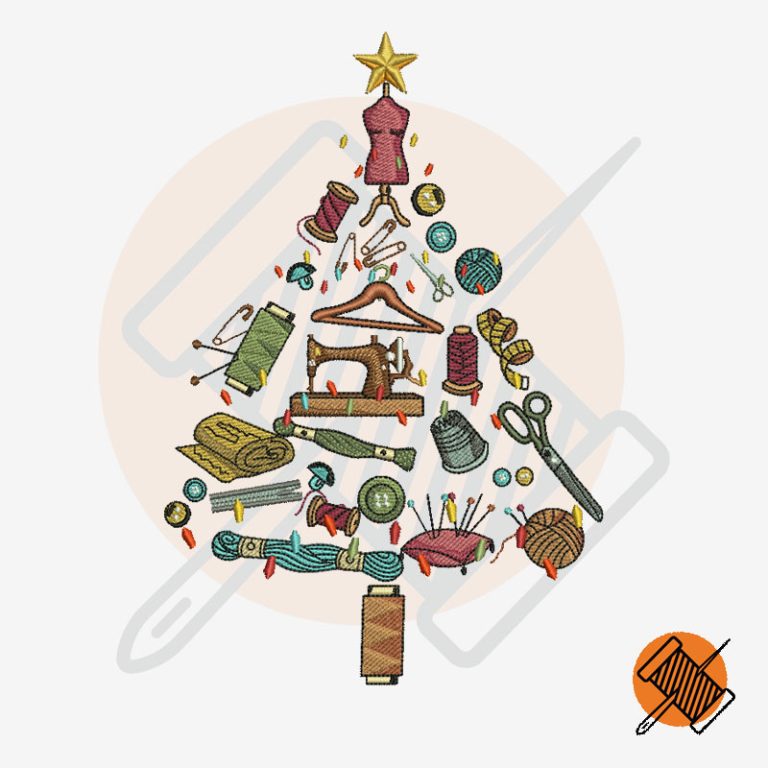 Sew tree Digital Embroidery Design - The Hem Stitching